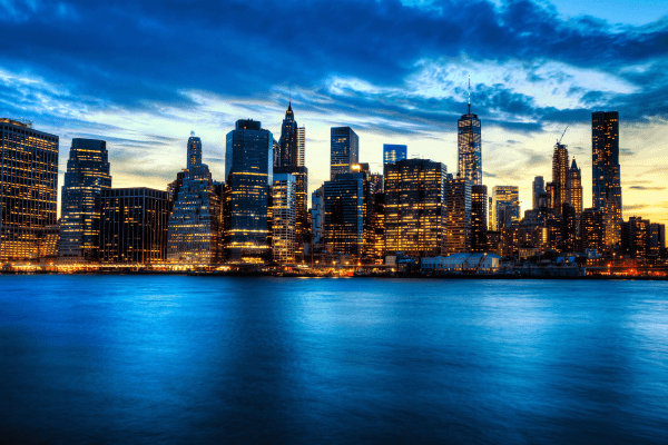 Creative Edit | NYC Blue: Here's a shot of Manhattan.