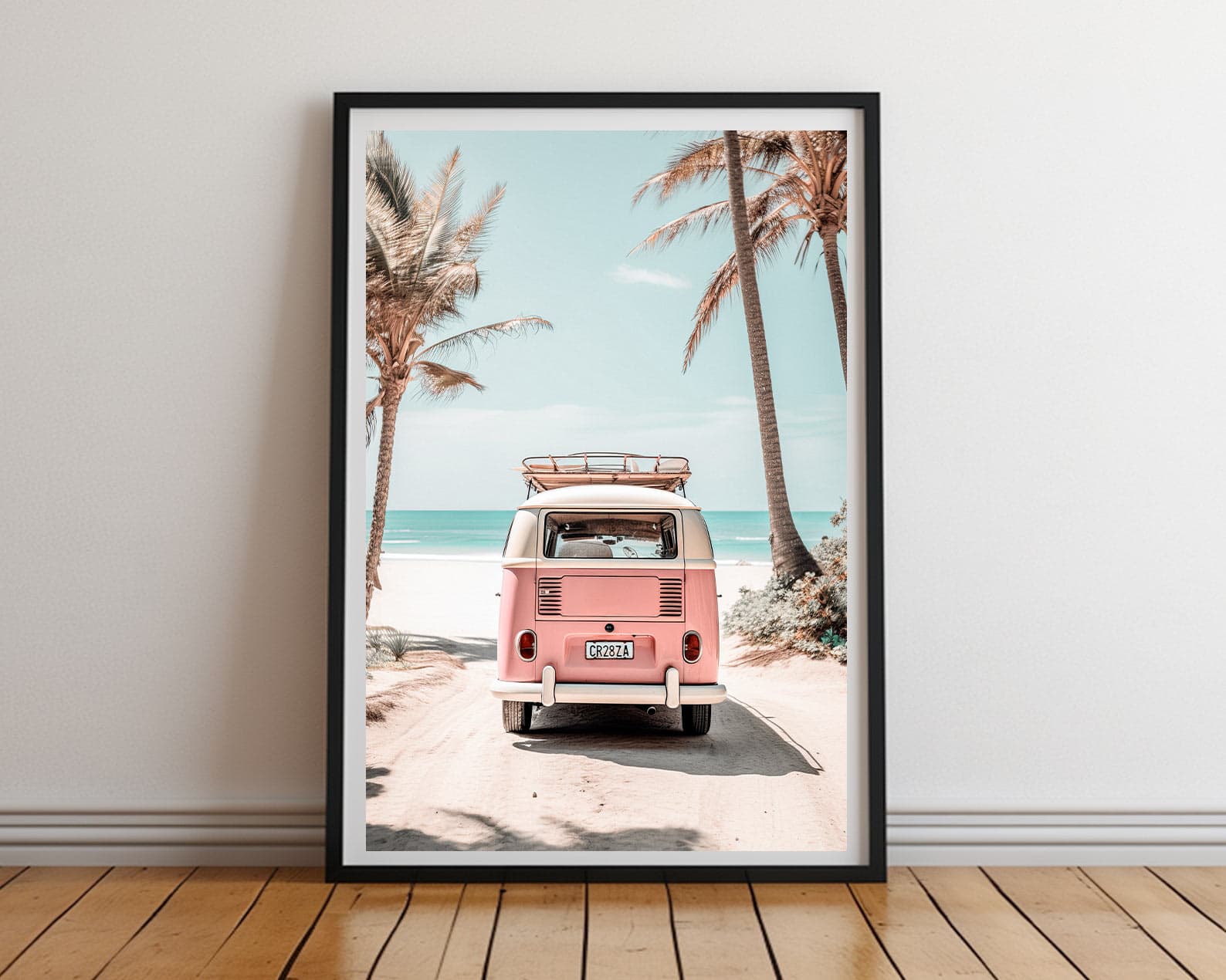 Retro Van Tropical Ocean, Printable Wall Art | Presetpro.com
