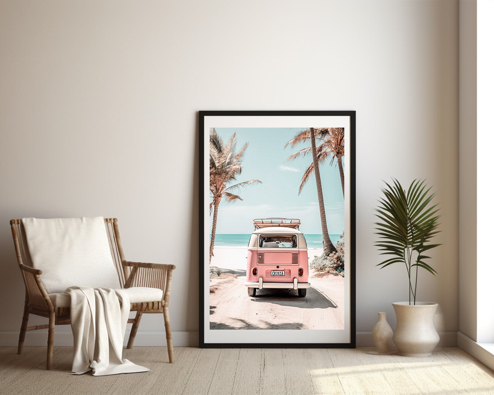 Retro Van Tropical Ocean, Printable Wall Art | Presetpro.com